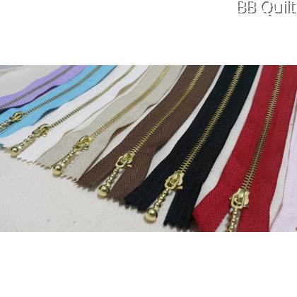 #3 Golden color Brass Zippers|closed-end|Metal Zippers|8" inch 8colours