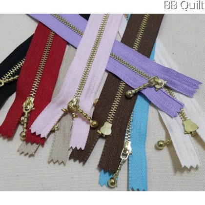 #3 Golden color Brass Zippers|closed-end|Metal Zippers|8" inch 8colours