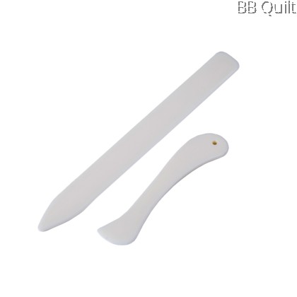 Curved and Straight Bone Folders for Fabric Creasing Scoring Tools Set of 2